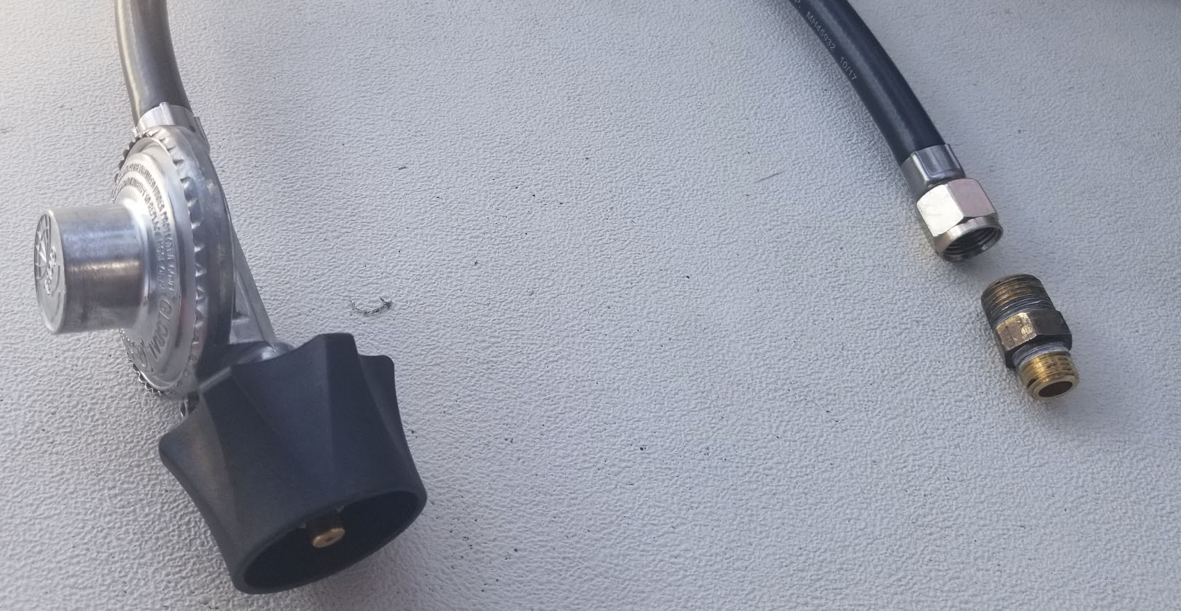 New tank and lines for propane Force 10 stove – Foghorn Lullaby