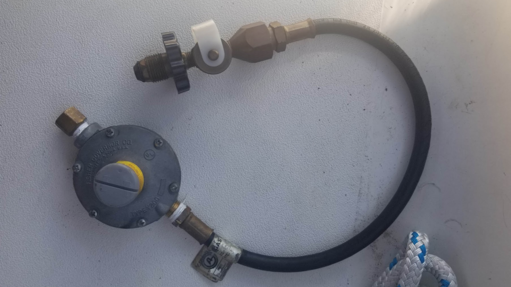 New tank and lines for propane Force 10 stove – Foghorn Lullaby