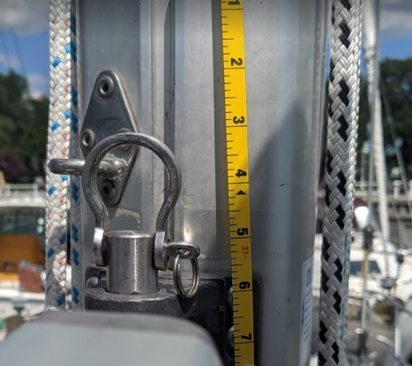 Measuring our boat for new Precision Sails – Foghorn Lullaby