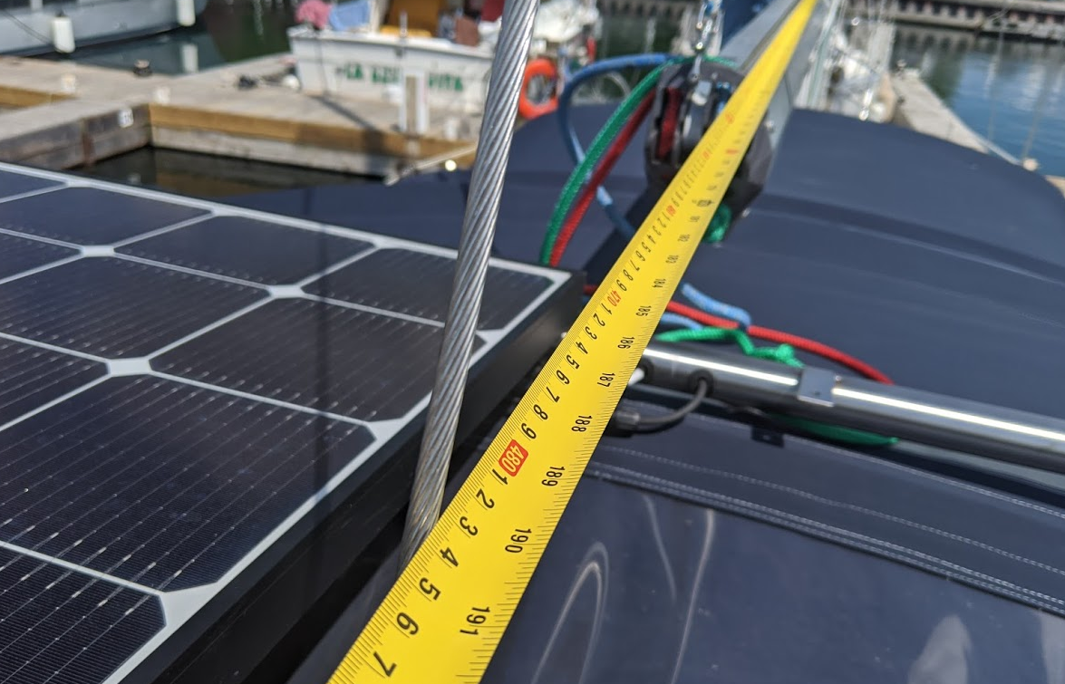 Measuring our boat for new Precision Sails – Foghorn Lullaby