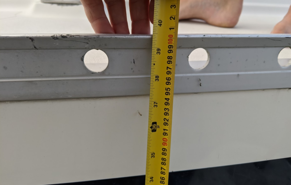 Measuring our boat for new Precision Sails – Foghorn Lullaby