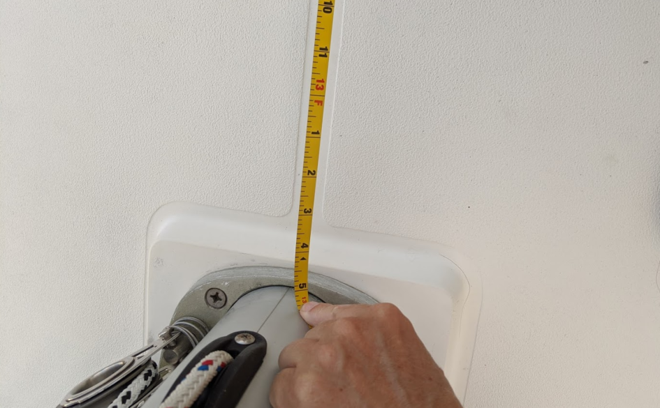 Measuring our boat for new Precision Sails – Foghorn Lullaby