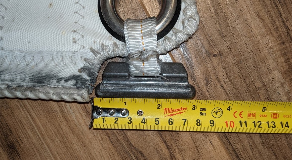 Measuring our boat for new Precision Sails – Foghorn Lullaby